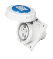 China 3P16A IP44 Waterproof Screwless Third Generation Connector Industrial Socket with Blue Cover Made in China part no. 1475 for sale