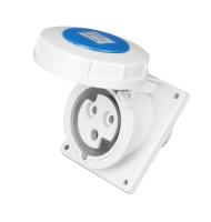China IP67 Waterproof Industrial Type Socket , Wall Mounted 32 Amp Industrial Socket for sale