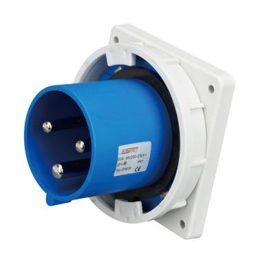 China Panel Mounted Industrial 3 Pin Plug for sale