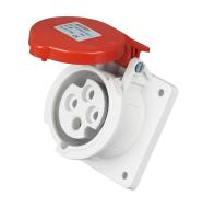 China Panel Mounted 4 Poles Industrial Receptacle , IEC 60309 2 Industrial Plug for sale