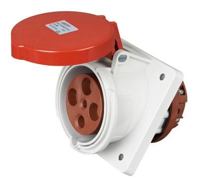 China Waterproof Bs En 60309 2 Socket Outlet , Slanting 63 Amp Plug And Socket for sale