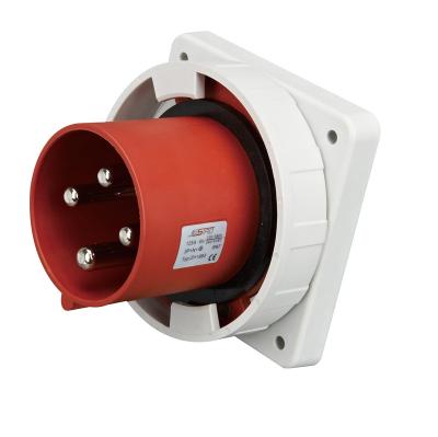 China Panel Mount Waterproof Plug Socket 400 Volts Rated Voltage 50 - 60 Hz for sale