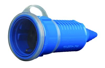 China 16 Amps Blue Waterproof Plug Socket Max 45 K Temperature Raise 86 X 86mm Size for sale