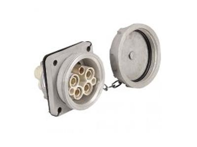 China 5P 250Amps IP67 Weatherproof Big Current Receptacle Panel Mounted Industrial Socket part no. 4032 for sale