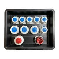 China Syntax MD2 Three Phase 32A HDPE Portable Distribution Box IP67 With RCBO For Qatar Swimming Match 530x380x460mm for sale