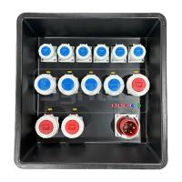 China Syntax MD3 Three Phase 63A Power Distro Box HDPE IP67 With RCBO For Qatar Swimming Match 630x430x680mm for sale