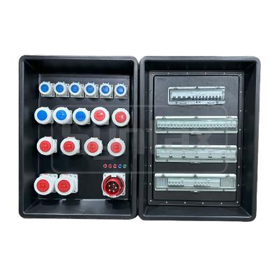 China Syntax MD4 Three Phase 125A Power Distro Box In PE IP67 With Schneider Breakers For Qatar Swimming Match 630x430x900mm for sale