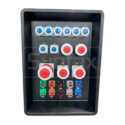 China Syntax MD4 Three Phase 400A Power Distro Board Heavy Duty PE IP67 For Qatar Swimming Match 630x430x900mm for sale