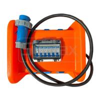 China Syntax MS8 Single Phase 16A HDPE Portable Distribution Box IP67 With Extension Cable 1 Meter With Handle 490x290x255mm for sale