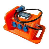 China Syntax MS8 Single Phase 16A HDPE Portable Distribution Box IP67 With Extension Cable 1 Meter With Handle 490x290x255mm for sale