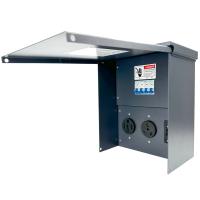 China Syntax Temporary Power Outlet Panel Weatherproof RV Pedestal Electrical Breaker With 20A 30A 50 AMP Receptacles for sale