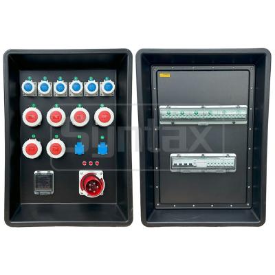 China Syntax MD4 Three Phase 125A Waterproof Power Distro Box With Schneider Breakers For Stage Power Distribution 63x43x90cm for sale