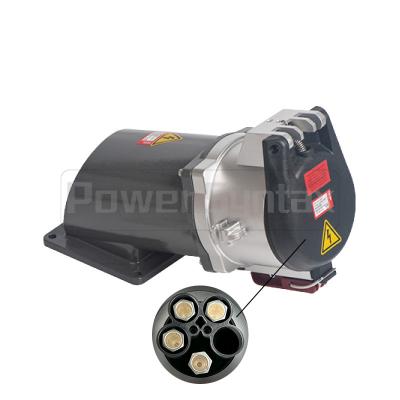 China PowerSyntax 4P 630 Amp 400V IP67 Heavy Duty High Current CEE Receptacle Angled Type Part No. 75144 for sale