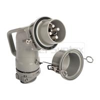 China PowerSyntax Shore Power High Current Industrial Male Plug Angled Type 4P 350A 400V IP67 Part No. MB350A-AP-B for sale