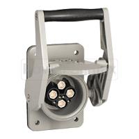 China PowerSyntax Shore Power High Current Industrial Panel Mounted Female Socket 4P 350A 400V IP67 Part No. MB350A-AS for sale