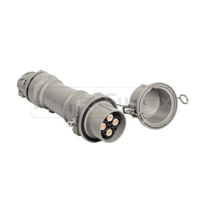 China PowerSyntax Shore Power High Current Industrial Female Plug Straight Type 4P 350A 400V IP67 Part No. MB350A-BS-S for sale