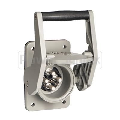 China PowerSyntax Shore Power High Current Industrial Panel Mounted Male Socket 4P 350A 400V IP67 Part No. MB350A-BP for sale