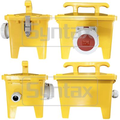 China Syntax MP12 Portable Power Distribution Boards 63amp 3 Phase 400V Fused 300*230*287mm for sale