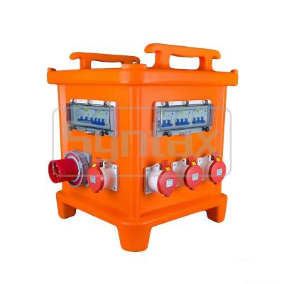 China Syntax MK2 Portable Power Distribution Box 125A 3PH 400v Waterproof HDPE Distro Box 46*46*55CM for sale
