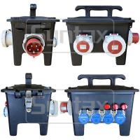 China Syntax RB13 Portable Rubber Box 32A Three Phase IP44 Waterproof Outdoor Mains Distro Box For Live Event 345x250x311.5MM for sale