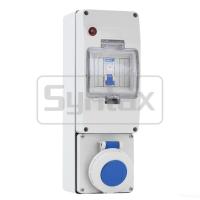 China Syntax UBM316 IP66 Waterproof Industrial Socket Outlet Box with 16A 3P 220V and Nickel Plated Brass Contacts for sale