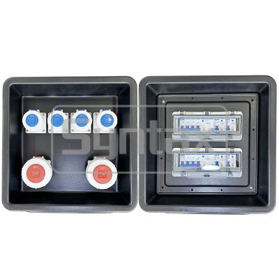 China Syntax MD1 Three Phase 100AMP HDPE Portable Distribution Box IP67 Waterproof with Differential Protection for sale