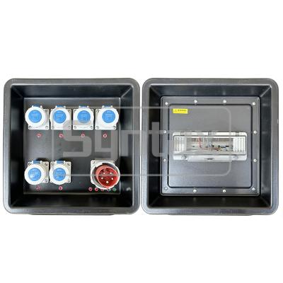 China Syntax MD1 Three Phase 32AMP/5P HDPE Portable Distribution Boxes IP67 Waterproof For FIFA Sporting Events In Qatar for sale