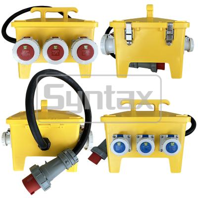 China IP67 Waterproof Portable Power Distribution Board 63A/5P with Polycarbonate Resin Construction for sale