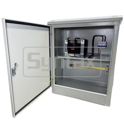 China Syntax Three Phase Portable Distribution Box with IP66 Protection 4kVA Capacity and 220v/36v Step-down Transformer in Hermetic Box for sale