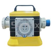 China Syntax MZ6 IP67 Waterproof Portable Power Distribution Board 16A/3P 1-Phase Outdoors Yellow & Black Box 20*20*21.5CM for sale