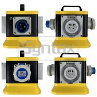 China Syntax MZ6 IP67 Waterproof Portable Power Distribution Board 16A/3P 1-Phase Outdoors Yellow & Black Box 20*20*21.5CM for sale