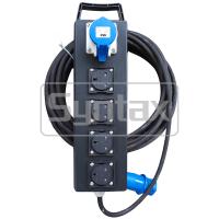 China Syntax CT2 Heavy-Duty 16A Industrial to 4-Way UK & 1-Way CEE Power Splitter 430*120*70mm for sale