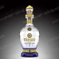 China Crystal White Flint Custom Glass Bottle 750 ML For Luxury Liquor And Spirit for sale