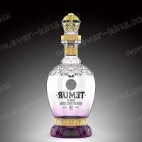 China 1300g Vodka Glass Personalised , 750ml Glass Spirit Bottles for sale