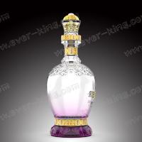 China 1300g Vodka Glass Personalised , 750ml Glass Spirit Bottles for sale