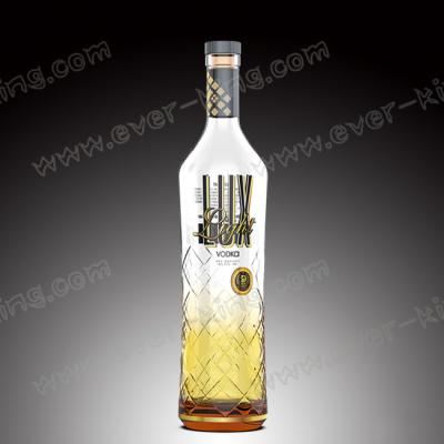 China Custom Premium Quality Small Capacity Delicate Transparent Glass Bottle for sale