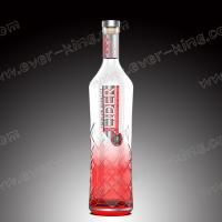 China Crystal White Flint Custom Glass Bottle 750/1000 ML for Luxury Spirits for sale