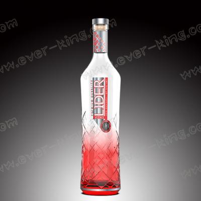 China Crystal White Flint Custom Glass Bottle 750/1000 ML for Luxury Spirits for sale