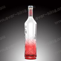 China Crystal White Flint Custom Glass Bottle 750/1000 ML for Luxury Spirits for sale