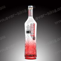 China Crystal White Flint Custom Glass Bottle 750/1000 ML for Luxury Spirits for sale