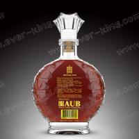 China SGS Oval 500ml High Flint Whiskey Glass Bottle for sale