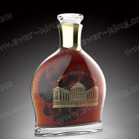 China Aluminium Label Transparent Flint Vodka Glass Bottle for sale