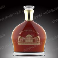 China Aluminium Label Transparent Flint Vodka Glass Bottle for sale