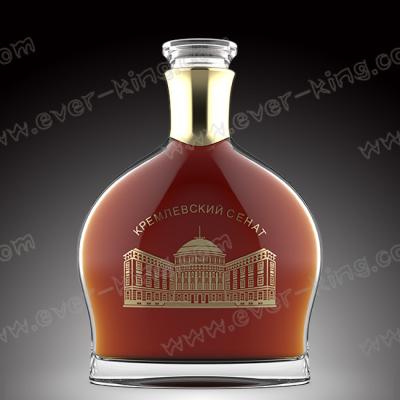 China Aluminium Label Transparent Flint Vodka Glass Bottle for sale