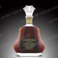 China ISO9001 2015 Transparent Oval Cognac Glass Bottle for sale