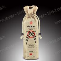 China SGS Drawstring Cotton Cloth Wine Gift Bags For Liquor for sale