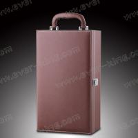 China SGS Handmade Leather Glass Bottle Box For Luxury Liquors for sale