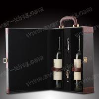China Leather Cardboard Wine Bottle Packaging Boxes , Frosting Bottle Gift Packaging for sale