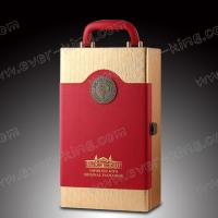 China Leather Cardboard Wine Bottle Packaging Boxes , Frosting Bottle Gift Packaging for sale