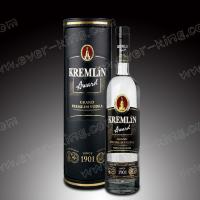 China Round Crystal White 750ML Flint Vodka Glass Bottle for sale